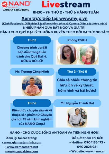 Livestream - Camera - Camera quan sát - Camera IP - Báo trộm - Báo cháy ...